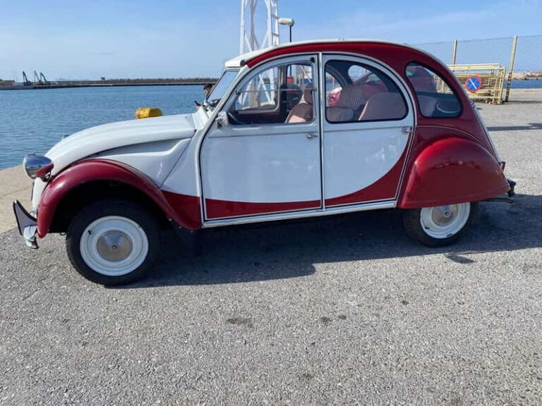 Ride with a Citroen 2CV Dolly 1989 Red-White for 12 hours